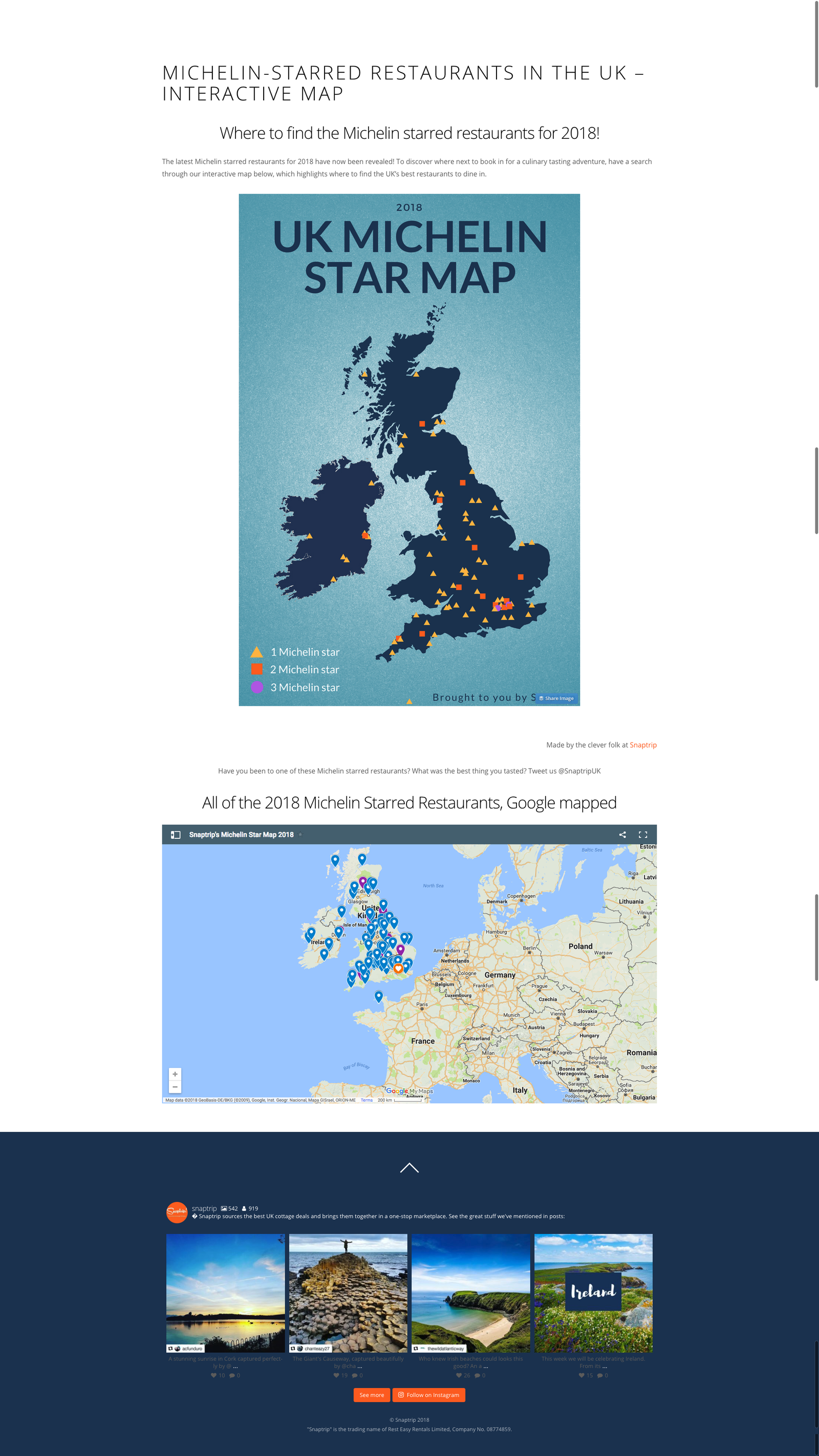 Michelin star interactive map - Alex Sparasci